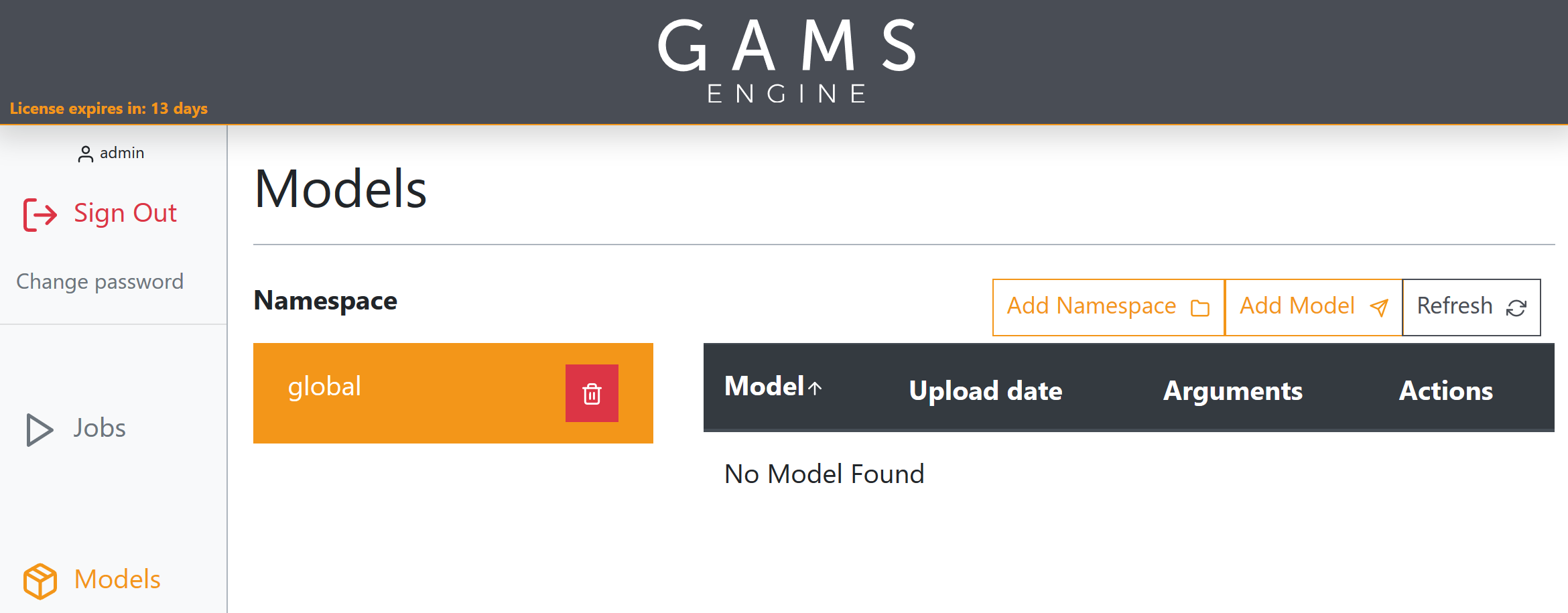GAMS Engine - Administration