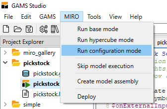 MIRO - Configuration